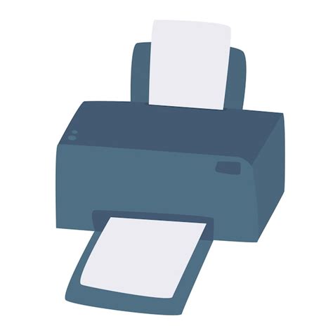 Ilustración De Impresora Dibujada A Mano Vectorial Vector Premium
