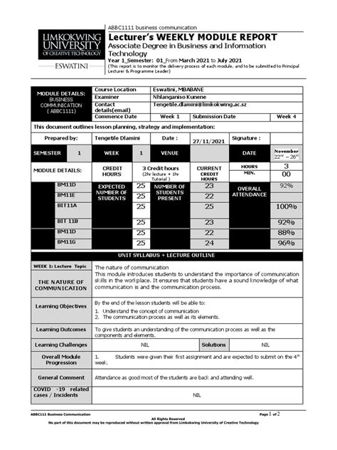 Weekly Module Pdf
