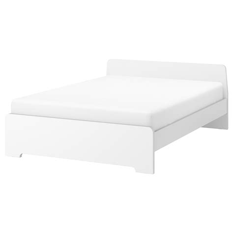 ASKVOLL bed frame, white/Lönset, 160x200 cm | IKEA Indonesia