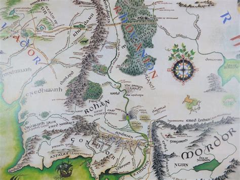 1977 Pauline Baynes Map Of Middle Earth Poster J R R Etsy UK
