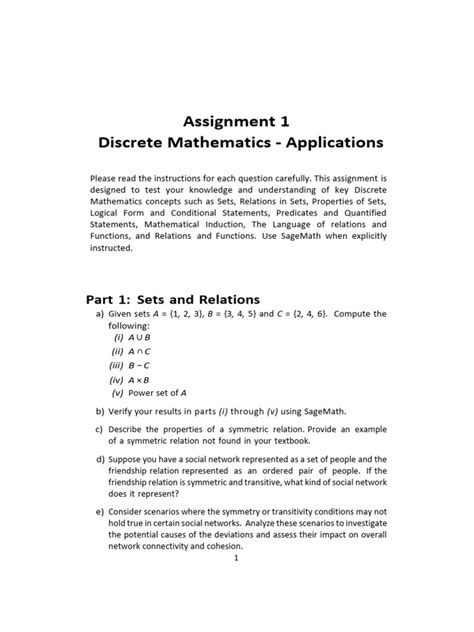 Ics 215 Assignment 1 Discrete Mathematics Pdf