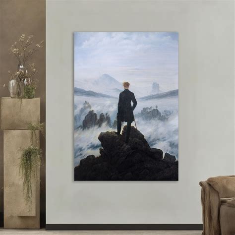 Wanderer Above The Sea Of Fog Mountains Misty Landscape 1818 Painting
