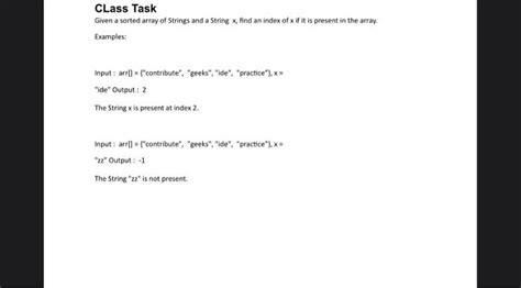 Solved Class Activity 2 Outline String Match Using Binary
