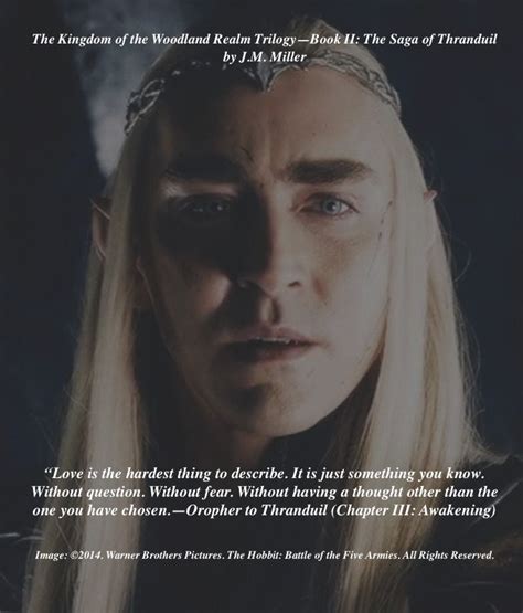 Oropher Speaks To His Son Thranduil About Love In Chapter Iii Of Book