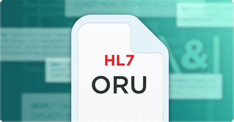 Hl7 Oru Message