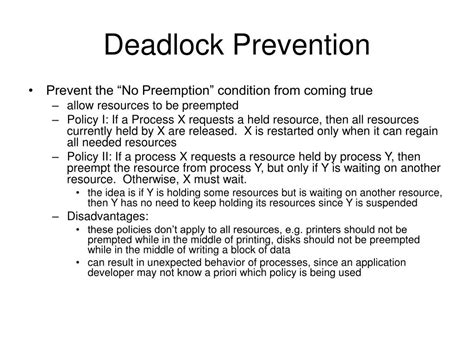 Ppt Deadlock Prevention Powerpoint Presentation Free Download Id