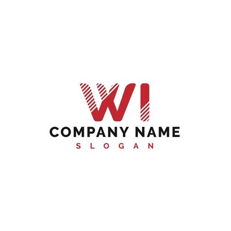 diseño del logotipo de la letra wi Ilustración de vector de logotipo