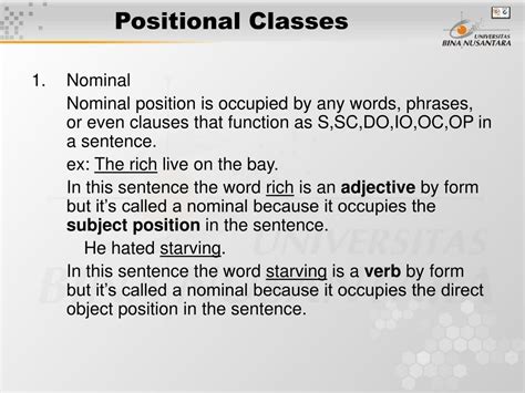 Ppt Part Of Speech Positional Classes Powerpoint Presentation Free