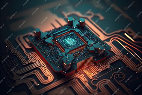 Premium Photo Abstract Electronic Circuit Board Background