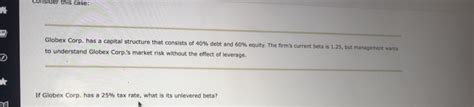 Solved 4 Determining The Optimal Capital Structure Chegg