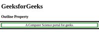 Css Outline Geeksforgeeks