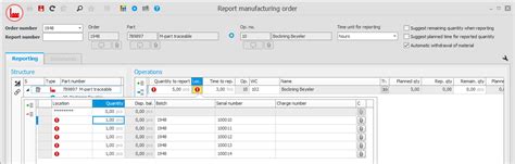 Material Withdrawal For Manufacturing Order