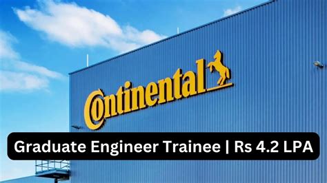 Continental Hiring Graduate Engineer Trainee Salary Upto Rs 40000