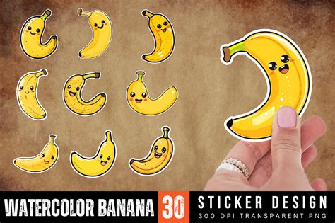 Banana Sticker Bundle Graphic By Allisonsuns · Creative Fabrica