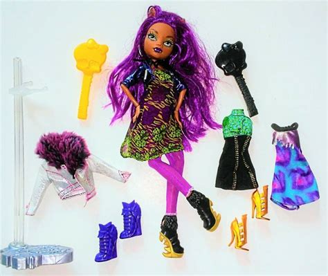 Monster High Doll Purple Hair Clawdeen Wolf With Accessories For