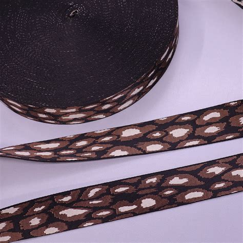 Reversible Leopard Print Webbing Fabrics Galore London
