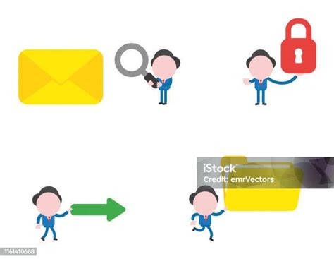向量插圖商人角色集向量圖形及更多一起圖片 一起 人 企業 Istock