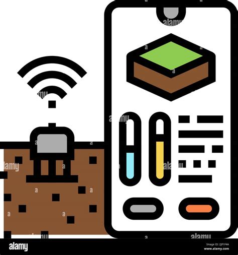 Soil Monitoring Agriculture Color Icon Vector Illustration Stock Vector Image Art Alamy