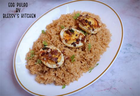 Blessys Kitchen Egg Pulao Anda Pulao Egg Rice Easy Egg Pulao