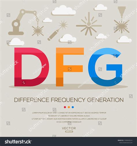 Dfg Mean Difference Frequency Generation Laser Stock Vector Royalty