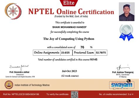Mohammad Haneef Shaik On Linkedin Python Certification