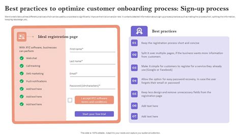 Best Practices To Optimize Customer Onboarding Process Sign Up Process