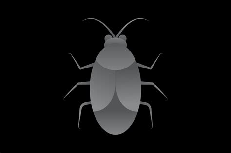 Halloween Icon Monochrome Cockroach Graphic By Cfnyarocketone