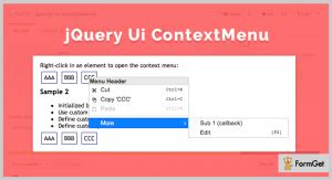 Best Jquery Menu Plugins Free And Paid Formget