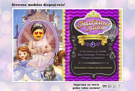 Convite Princesa Sofia Elo7 Produtos Especiais