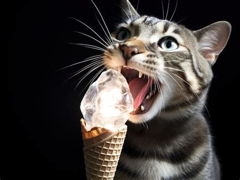 Un Gato Con La Boca Abierta Foto Premium