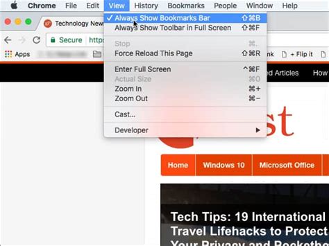 Add Bookmarks To Toolbar