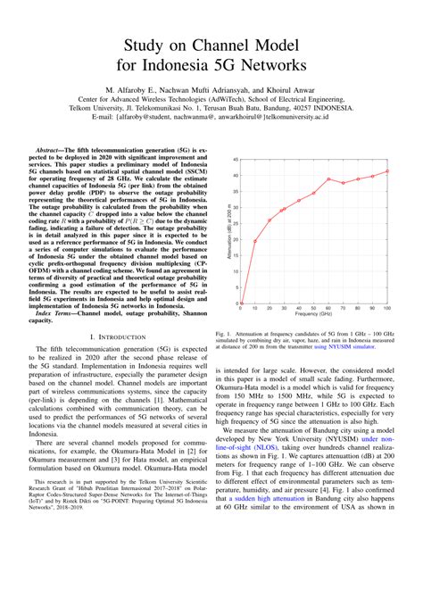 PDF Study On Channel Model For Indonesia 5G Networks