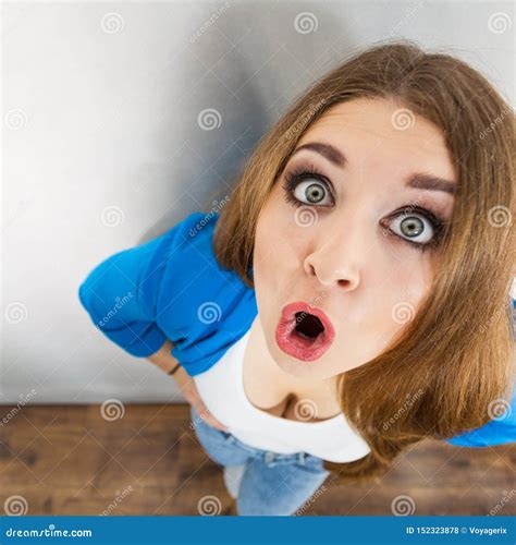 Funny Woman Being Shocked Stock Photo Image Of Surprised 152323878