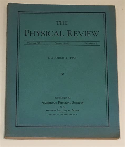 Conservation Of Isotopic Spin And Isotopic Gauge Invariance Pp 191 5 In Physical Review Vol