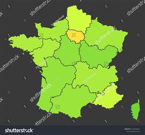 France Population Heat Map Color Density ภาพประกอบสต็อก 1507604531
