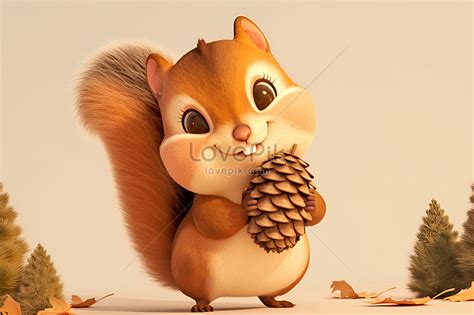 귀여운 만화 다람쥐 일러스트 무료 다운로드 Lovepik