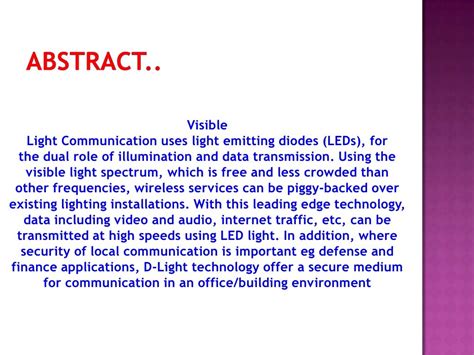 VLC Visible Light Communication Leaders Of Li Fi