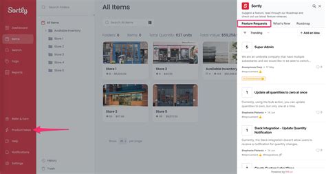 Feature Requests Product Roadmap Sortly Help Center