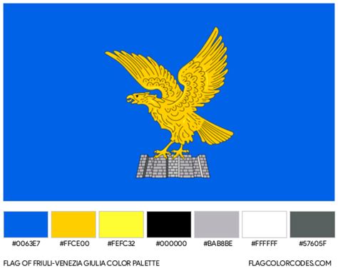 Friuli Venezia Giulia Flag Color Codes