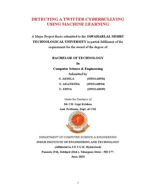 Cyberbullying A17 Major Project Pdf Support Vector Machine Python Programming Language