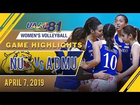 UAAP 81 WV NU Vs ADMU Game Highlights April 7 2019 YouTube