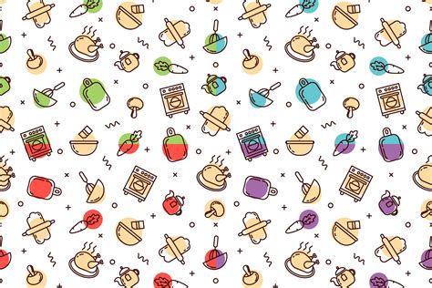 Cooking Vector Free Seamless Pattern GraphicSurf