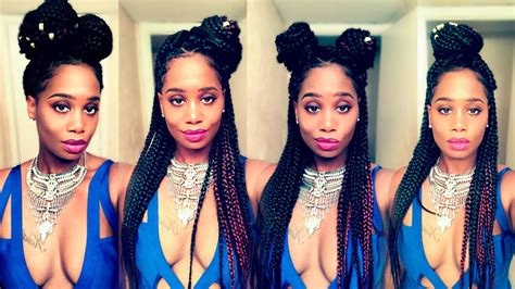 6 Easy Jumbo Box Braid Styles MissKenK YouTube