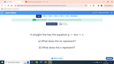 Solved Sparx Maths X Best Al Homework Helper For A Sparxmaths Uk Student Package D Ad