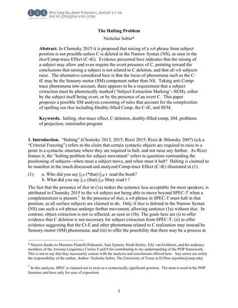 Pdf The Halting Problem