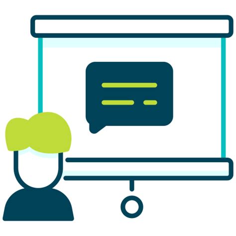 강연 트레이너 교사 교육 네트워크 및 통신 아이콘