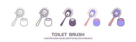 화장실 브러시 아이콘 또는 화장실의 픽토그램입니다 벡터 Wc 기호입니다 화장실 또는 욕실 픽토그램 화장실 청소 화장실은 청결하게 유지해 주세요 정리 화장실 브러쉬에 대한