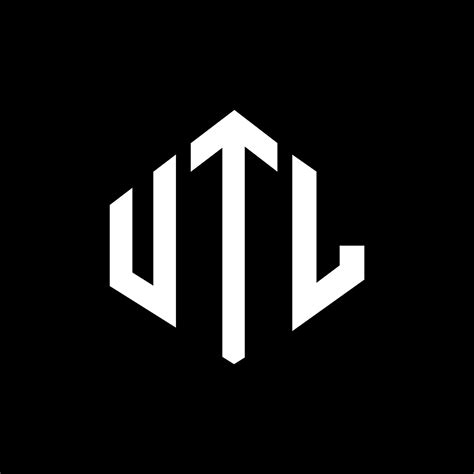 diseño de logotipo de letra utl con forma de polígono diseño de