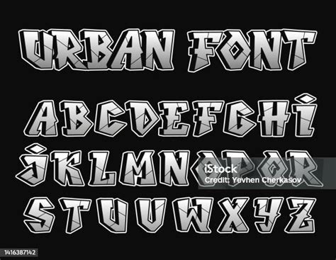 낙서 문자 글꼴 벡터 손으로 그린 선 만화 일러스트레이션 낙서 편지 Abc 도시 글꼴 패션 인쇄 티셔츠 포스터 기호 예술 개념 T 셔츠에 대한 스톡 벡터 아트 및 기타