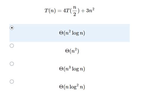 Solved Use Master Theorem To Determine The Efficiency Of The Chegg